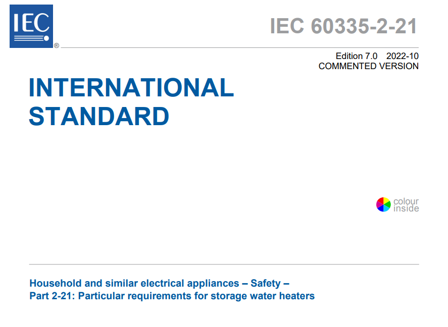 Standard IEC 60335-2-21